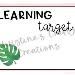 Tropical Leaves Learning Targets - Etsy