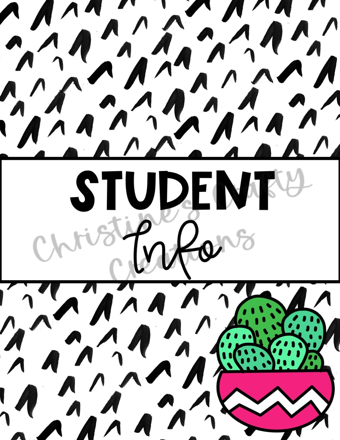 Cactus Binder Covers and Spines L Editable - Etsy