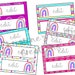 Bright Rainbow Boho Name Tags L Editable - Etsy
