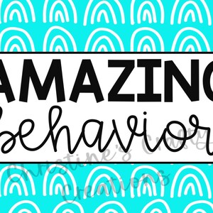 Bright Rainbow Boho Behavior Chart L Editable - Etsy