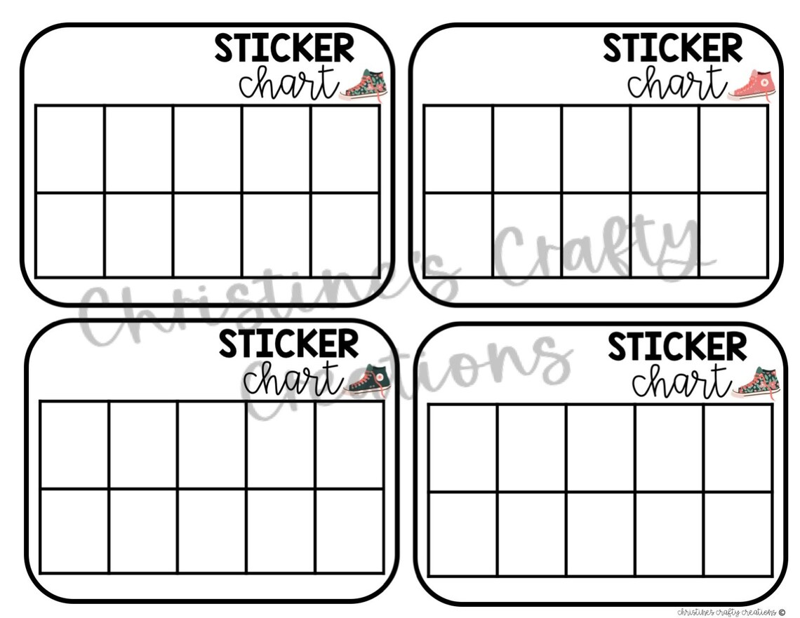 Preppy Dalmatian Sticker Charts L Editable - Etsy