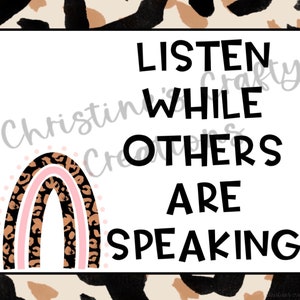 Leopard Classroom Rules Posters L Editable - Etsy