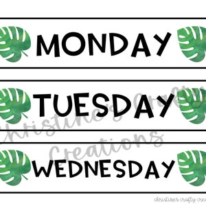 Tropical Leaves 10 Drawer Labels L Editable - Etsy