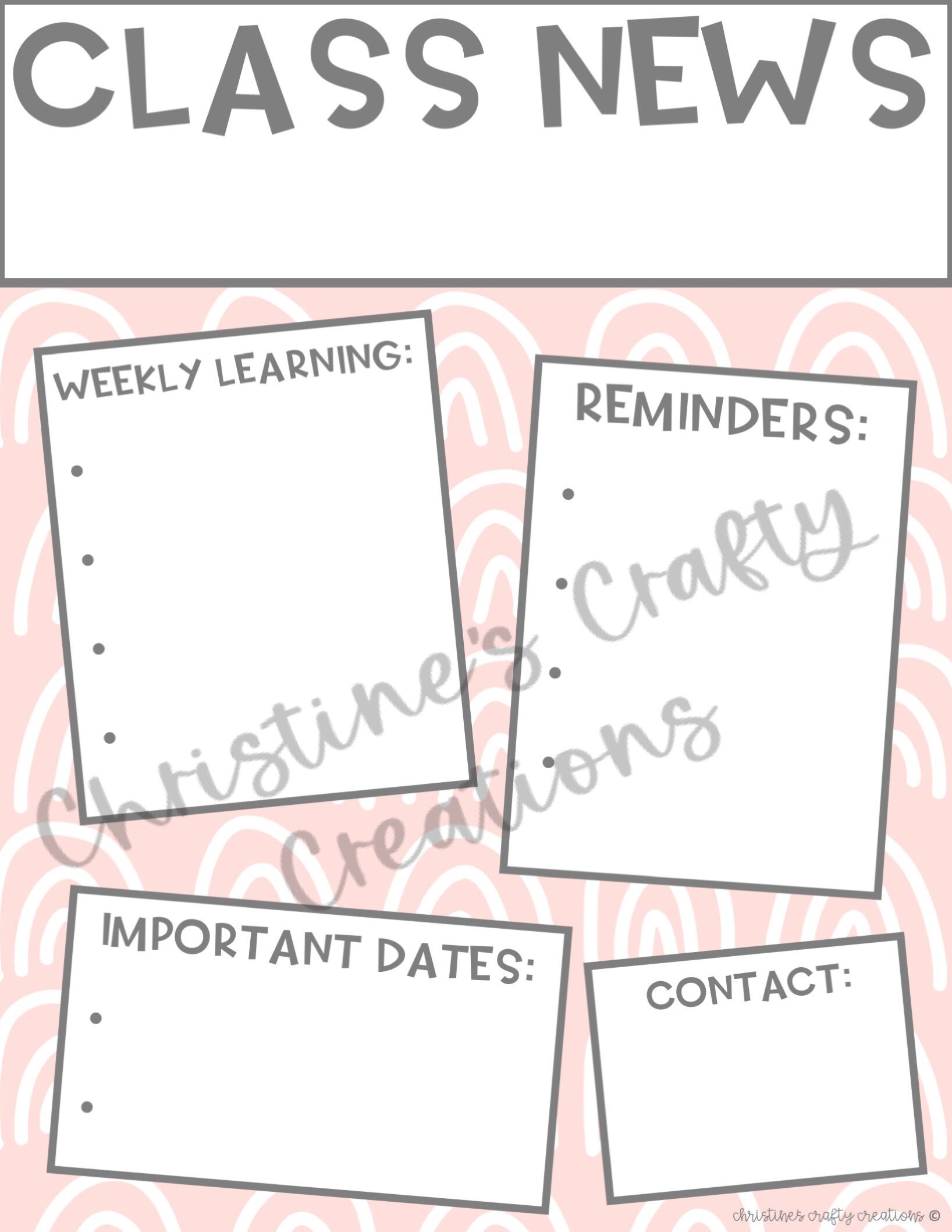 BOHO Editable Newsletters - Etsy