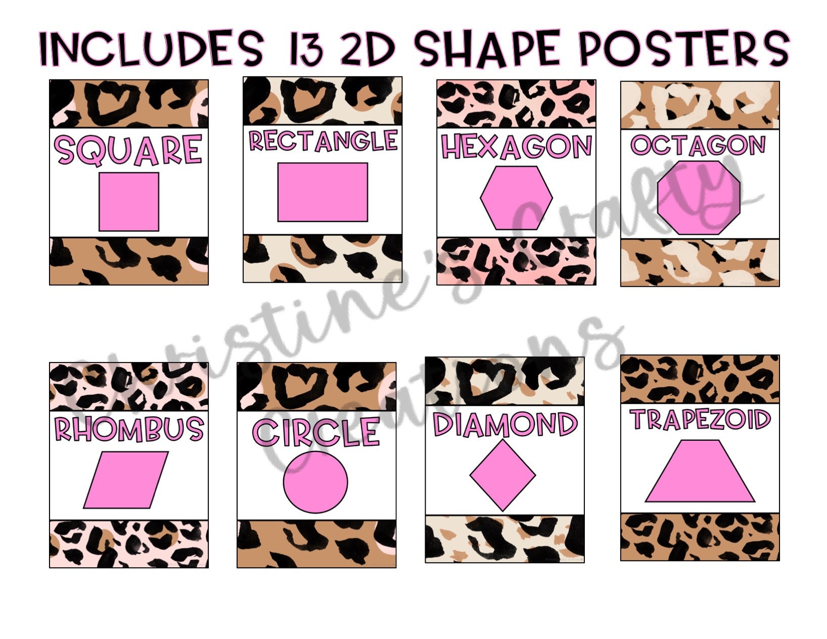 Leopard 2D Shape Posters - Etsy