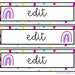 Bright Rainbow Boho Drawer Labels L Editable - Etsy