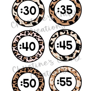 Leopard Clock Labels - Etsy