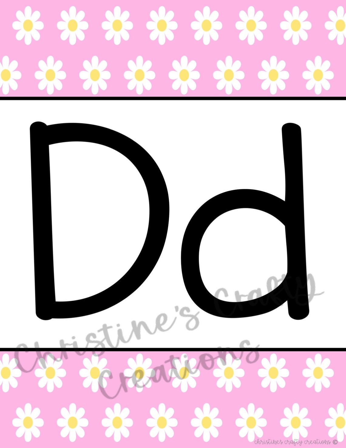 Retro Daisy Alphabet Posters - Etsy