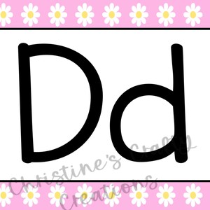 Retro Daisy Alphabet Posters - Etsy