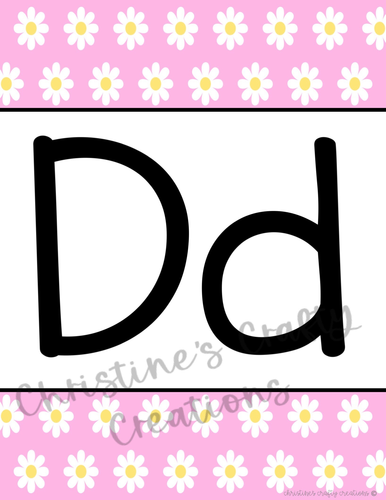 Retro Daisy Alphabet Posters - Etsy