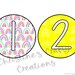 Bright Rainbow Boho Table and Cubby Numbers - Etsy