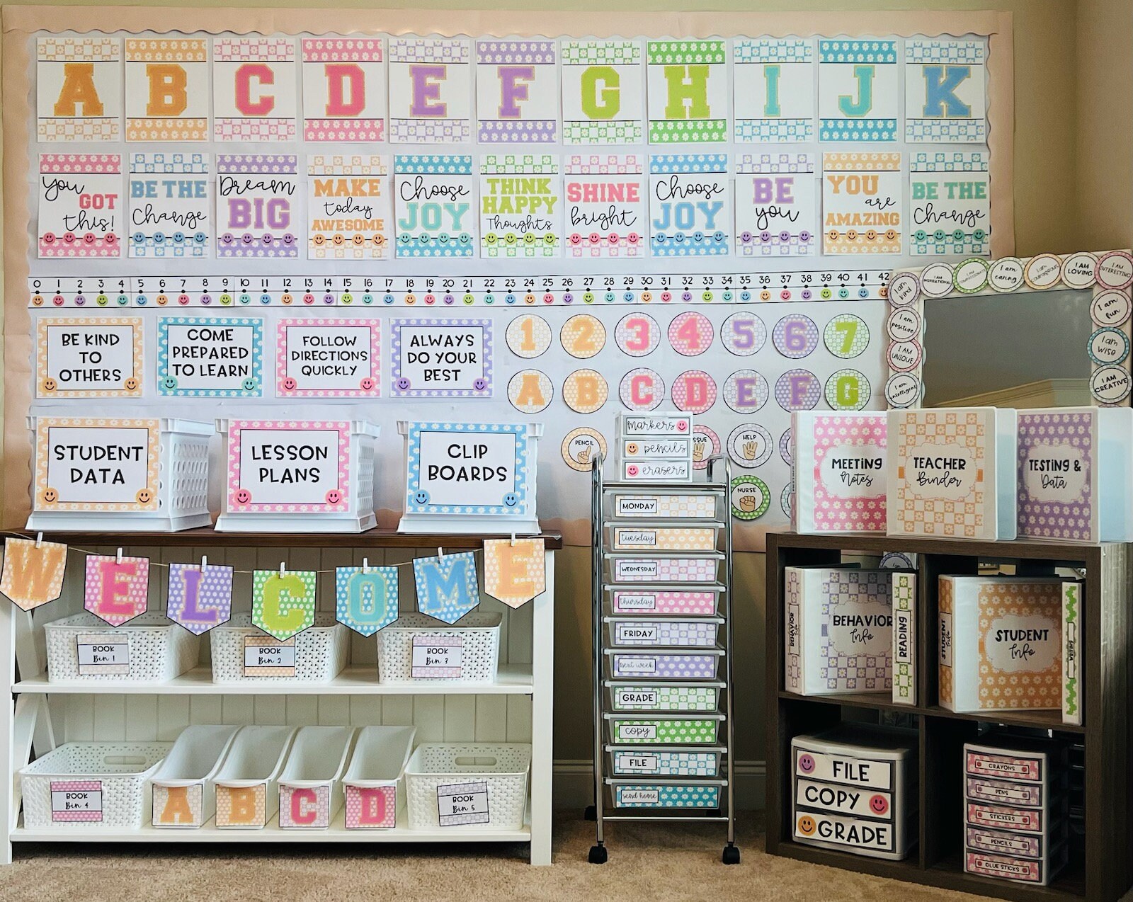 Retro Daisy Classroom Decor Bundle - Etsy