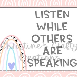 BOHO Classroom Rules Posters L Editable - Etsy