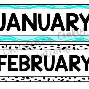 Groovy Leopard and Dalmatian Calendar Labels L Editable - Etsy