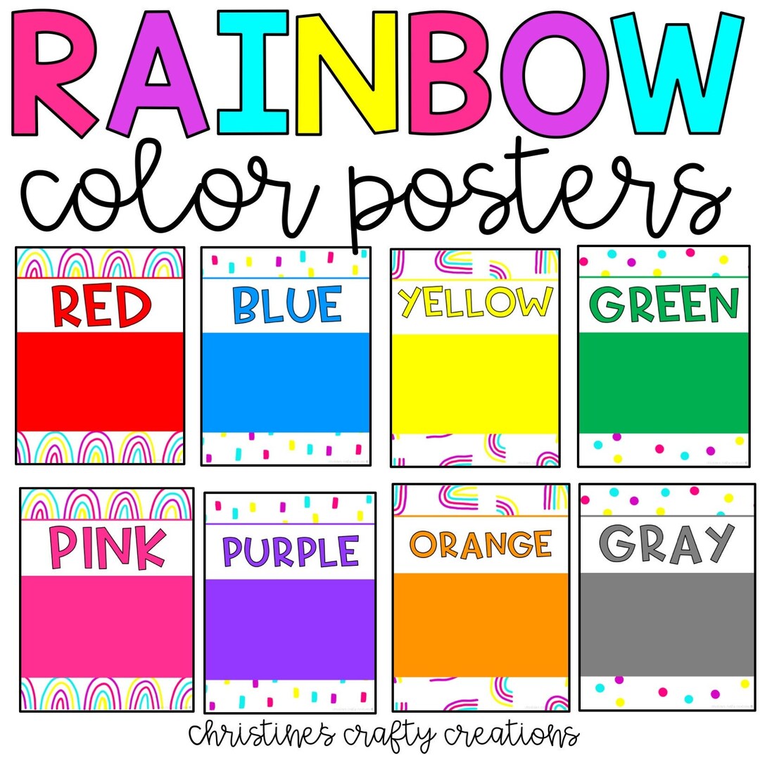 Bright Rainbow Boho Color Posters - Etsy