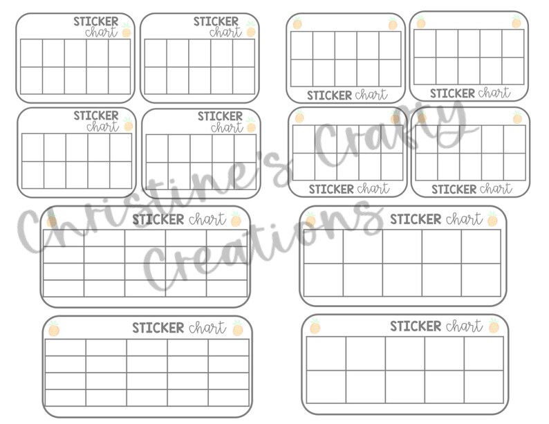 Pineapple Sticker Chart L Editable - Etsy