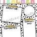 Groovy Leopard and Dalmatian Meet the Teacher Page L Editable - Etsy