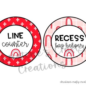 Valentine's Day Class Jobs L Editable - Etsy