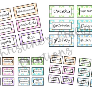 Retro Daisy Toolbox Labels L Editable - Etsy
