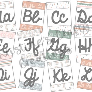 BOHO Alphabet Posters - Etsy