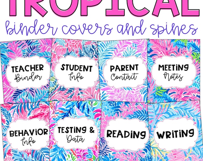 Welcome to the Flock Teacher Binder Covers and Spines, Flamingo ...