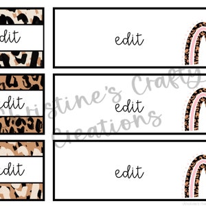 Leopard Daily Schedule L Editable - Etsy