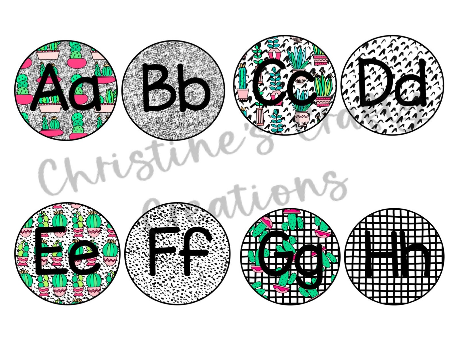 Cactus Word Wall Letters - Etsy