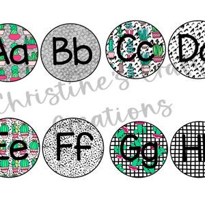 Cactus Word Wall Letters - Etsy