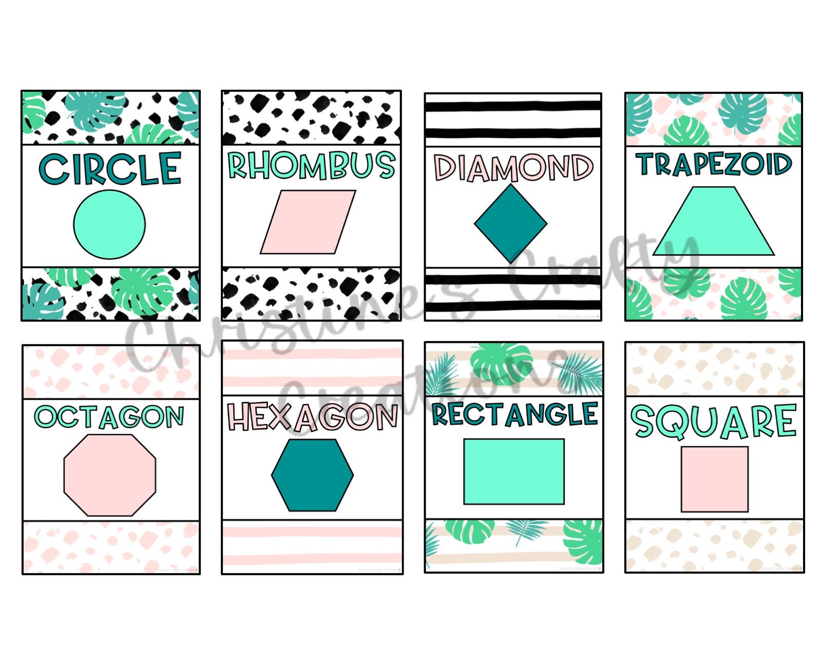 Tropical Leaves 2D Shape Posters - Etsy