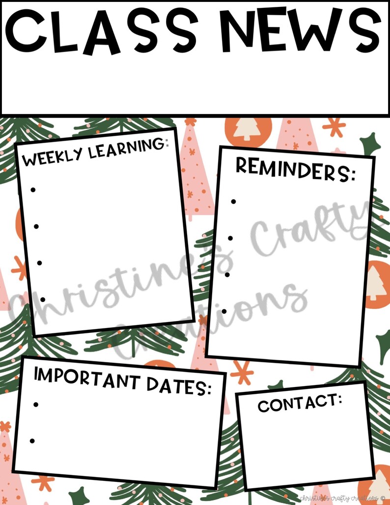 Christmas Editable Newsletters - Etsy Canada