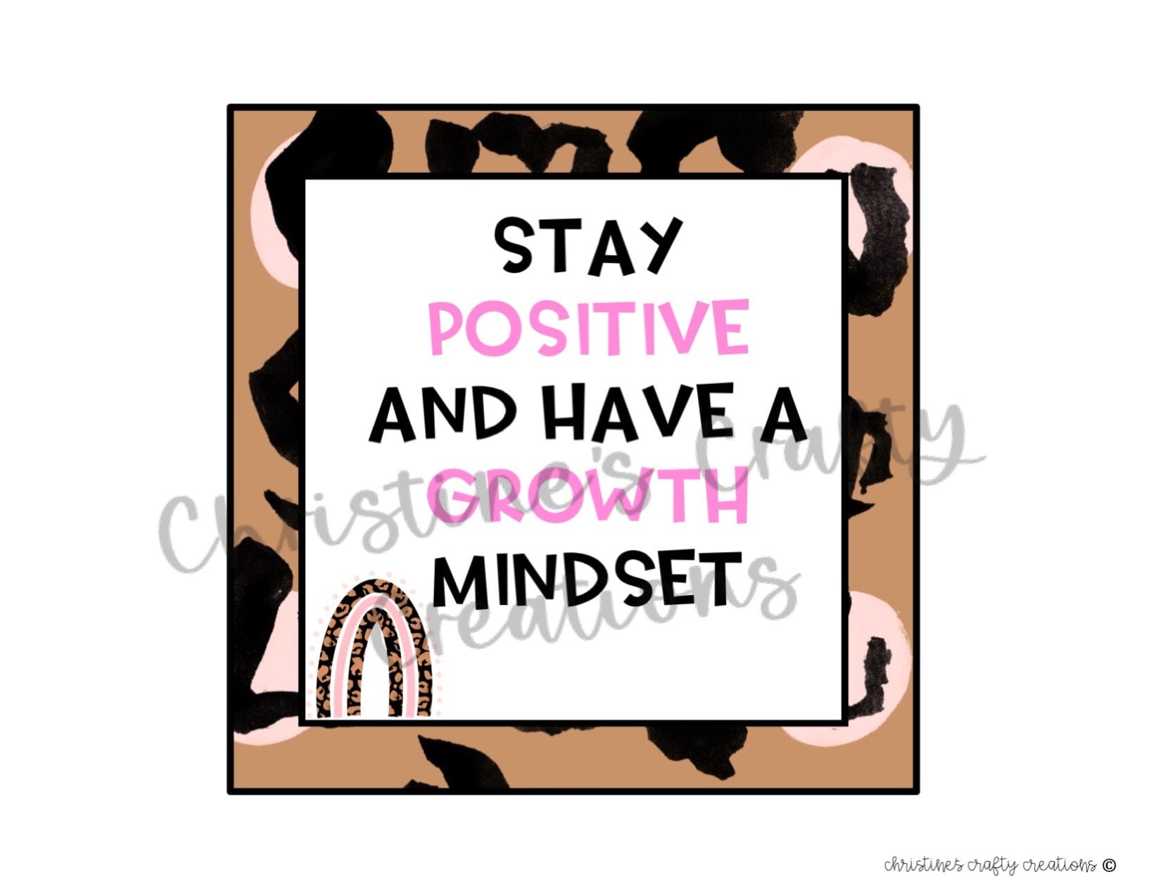 Leopard Growth Mindset Posters - Etsy