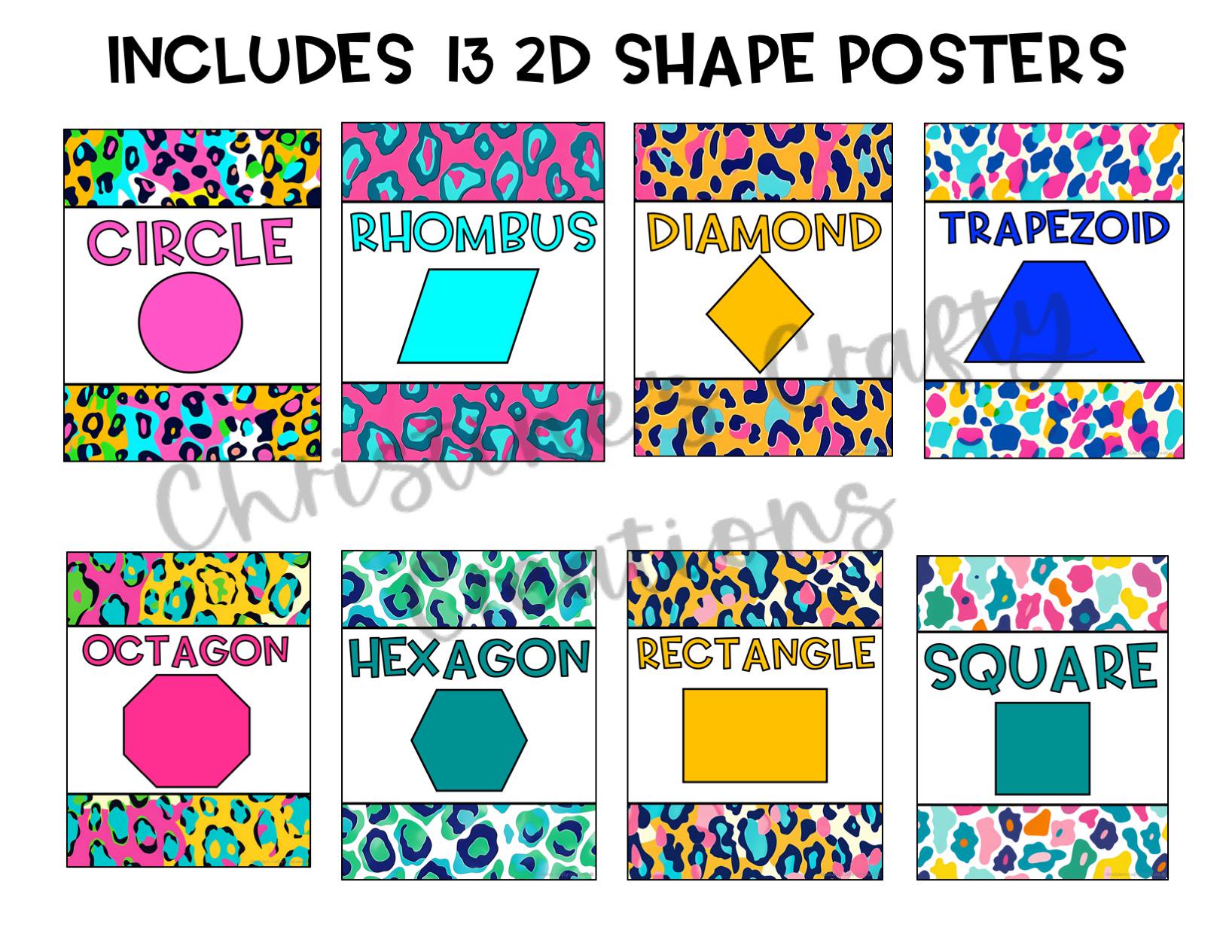 Rainbow Leopard 2D Shape Posters - Etsy