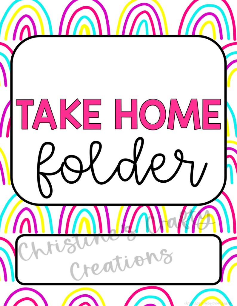 Bright Rainbow Boho Student Folder Covers L Editable - Etsy