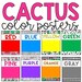 Cactus Theme Color Posters - Etsy