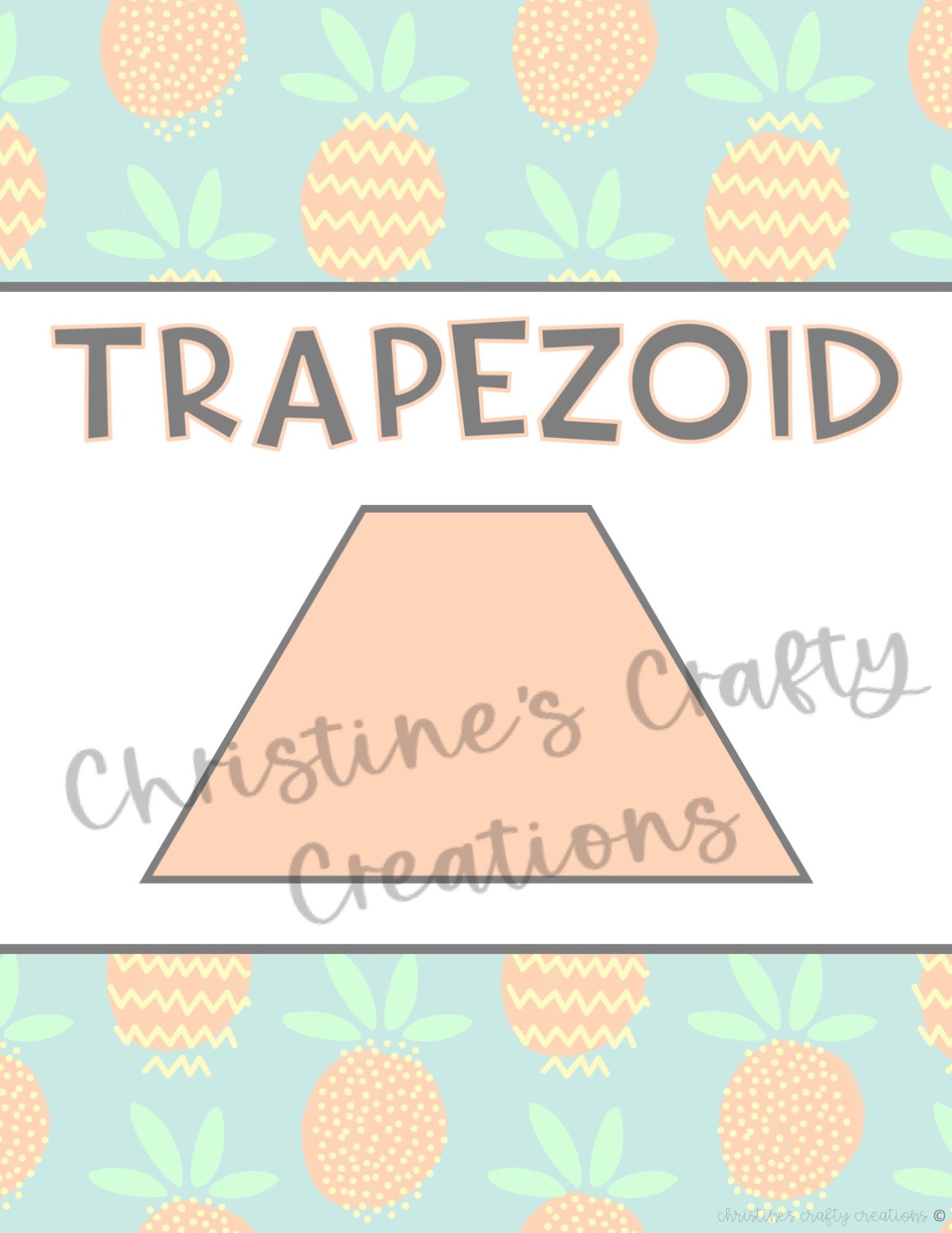 Pineapple 2D Shapes Posters - Etsy