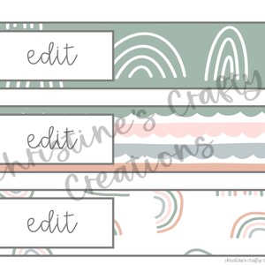 BOHO 10 Drawer Labels L Editable - Etsy
