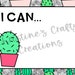 Cactus Learning Targets L Editable - Etsy