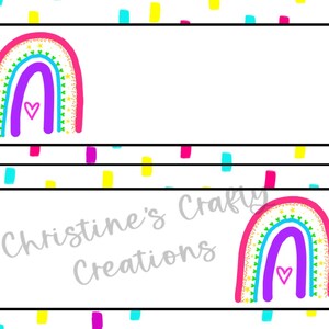 Bright Rainbow Boho Name Tags L Editable - Etsy