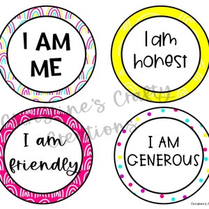 Bright Rainbow Boho Affirmation Circles L Affirmation Mirror - Etsy