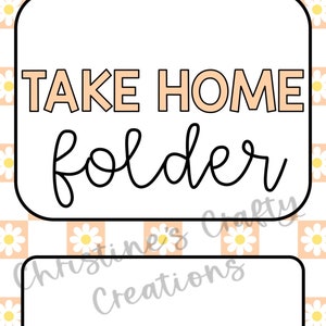 Retro Daisy Folder Covers L Editable - Etsy