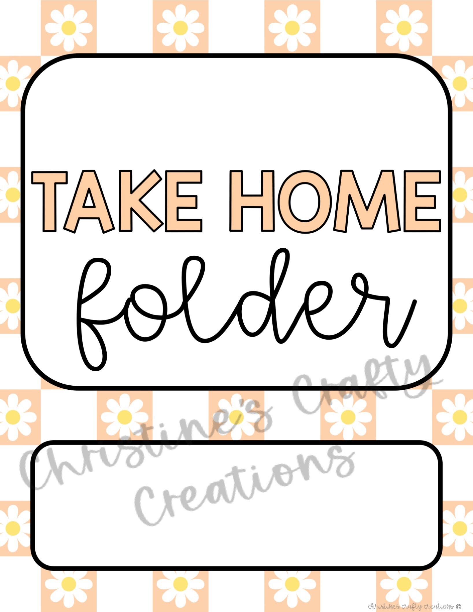 Retro Daisy Folder Covers L Editable - Etsy