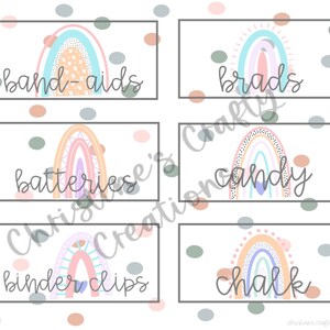 BOHO Teacher Toolbox Labels L Editable - Etsy