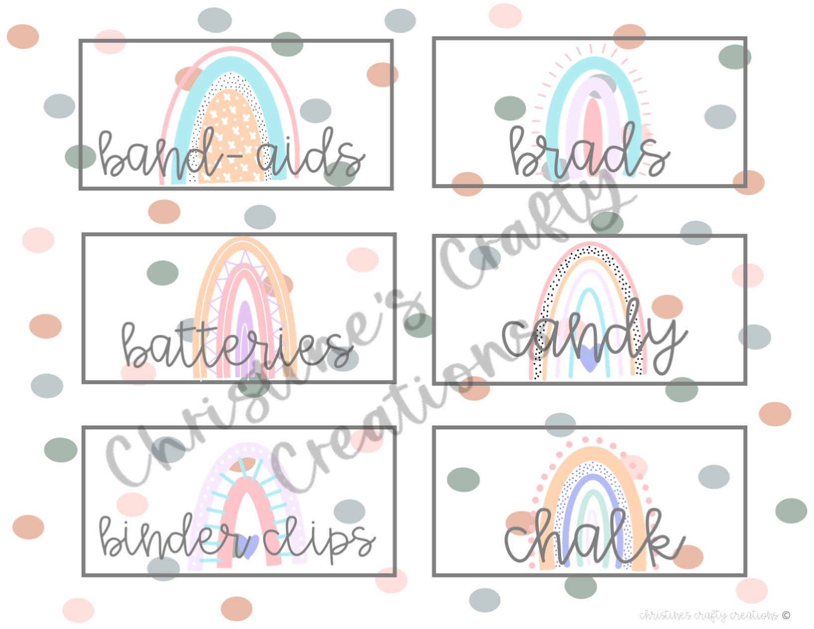 BOHO Teacher Toolbox Labels L Editable - Etsy