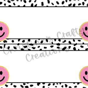 Groovy Leopard and Dalmatian Name Tags L Editable - Etsy