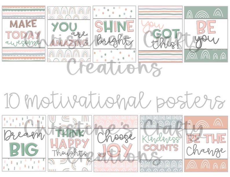 BOHO Motivational Posters - Etsy