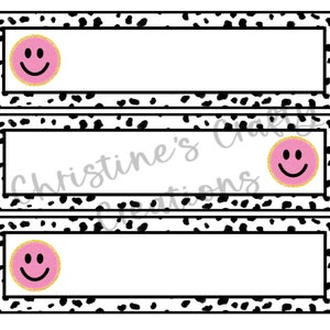 Groovy Leopard and Dalmatian Drawer Labels L Editable - Etsy