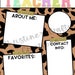 Groovy Leopard and Dalmatian Meet the Teacher Page L Editable - Etsy