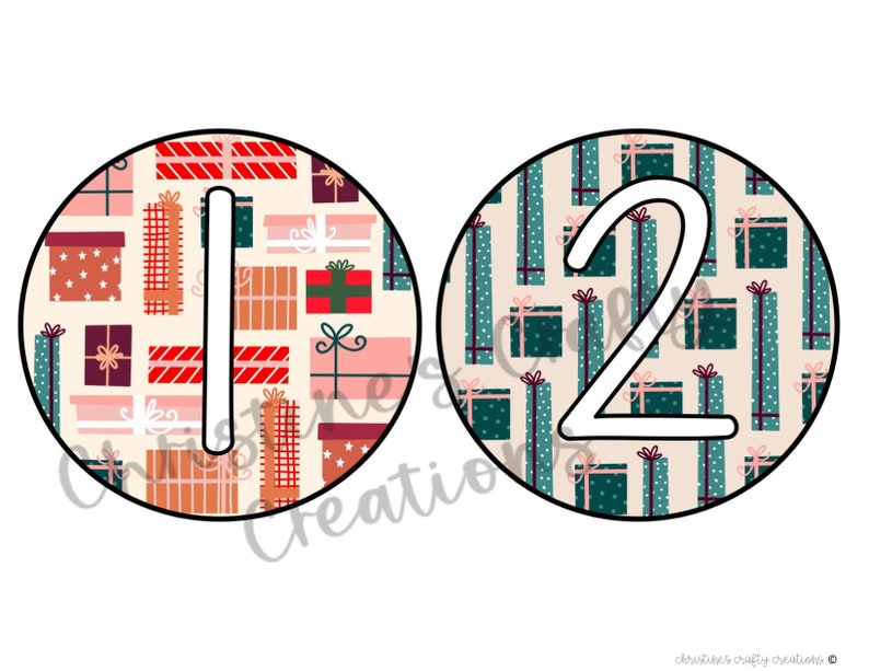 Christmas Table and Cubby Numbers - Etsy
