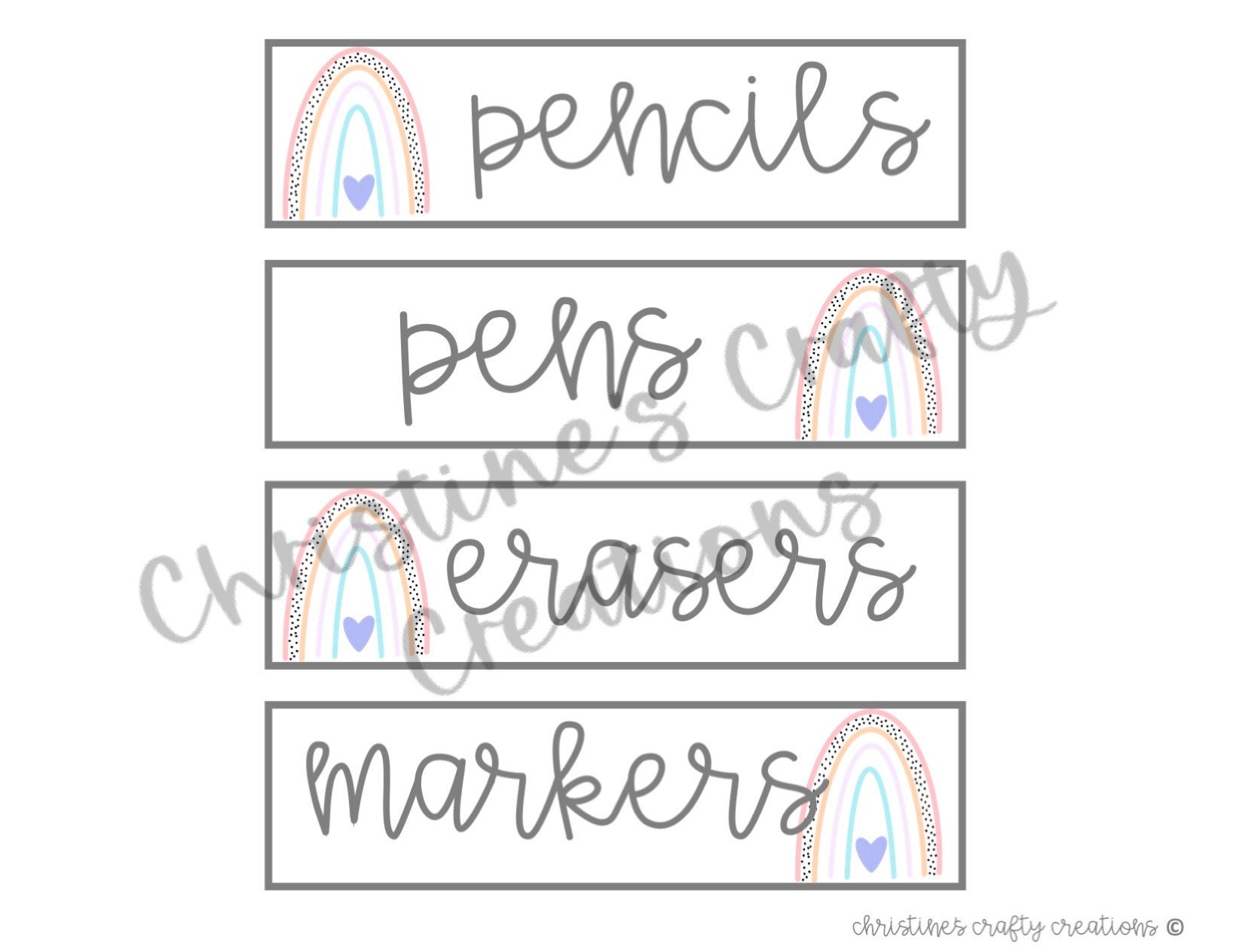 BOHO Drawer Labels L Editable - Etsy