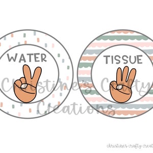 BOHO Hand Signal Posters L Multicultural and Editable - Etsy